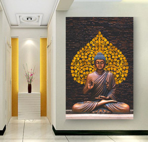 DivineDesigns 46 cm Gautam Buddha Leaf Self Adhesive Sticker Price in ...