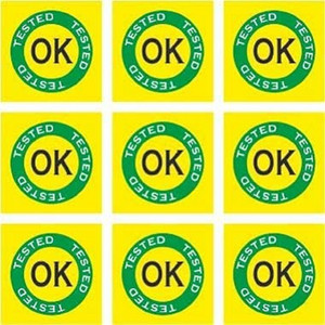 RAIMO 1 cm Ok Tested Stickers Label, X-Small Size, 10 mm Square Pack of ...