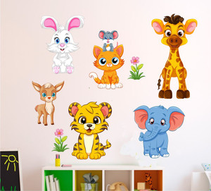 Design Decor 60 cm Wall Animals Cartoon Jungle NUrsery School Decals ...