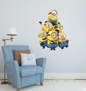 Hetshree decore 38 cm Minion Squad Wall Sticker & Decal Self Adhesive ...