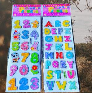 Super Easy 0.8 cm 5 Sheet Kids 3D Puffy English Alphabet Letters ...