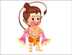 Decoar Nirmal 91 cm Shri hanuman wall sticker size (91x64 cm) Self ...