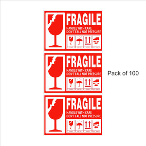 RGP Online 10 cm Fragile Sticker Keep Dry Handle with Care Sticky ...