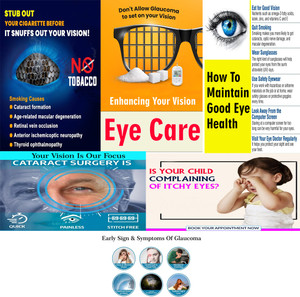 Wall gallery 45 cm Eye Hospital Posters Sticker For Hospital Clinic ...