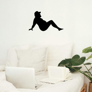 SnappyVinyl 29 cm Mudflap Fat Trucker Wall Decals, Easy to Apply Self ...