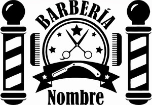 Nazry 59 cm barberia sticker for barber shop wall sticker Self Adhesive ...