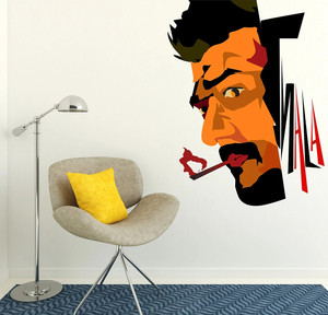 WALLDECORS 60.96 cm ACTOR THALA AJITH KUMAR IMAGE Self Adhesive Sticker ...