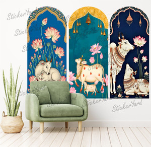 StickerYard 91 cm Cow Pichwai Design Vinyl Posters Art Arch DIY Sticker ...