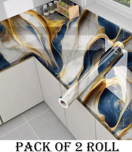 WDIZE 400 cm Self Adhesive Shining Marble Foil Waterproof Sticker 2 ...