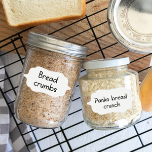 CLICKEDIN 6.35 cm Jar Labels Stickers With Black Marker for Food Jars ...