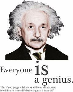 Decoration Stickers 1 cm Everyone is a genius by Albert einstein(48x61 ...