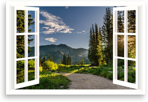 DK RAM 45.72 cm Natural 3D Window Poster For Room Bedroom Home Wall ...