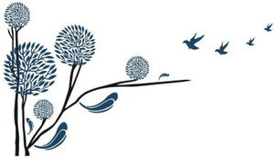 Volxo 140 cm Designable Tree In A Round Shape Blue Colour Decorative ...