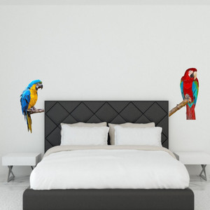 Wallzone 45 cm Colorful Parrot|Birds Multicolor Pvc Vinyl Wallsticker ...