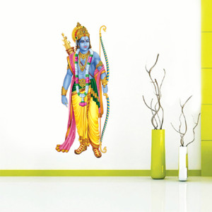 SAI DESIGNS 58 cm ram ji wall stickergod _bhagwan ji wall sticker(58X57 ...