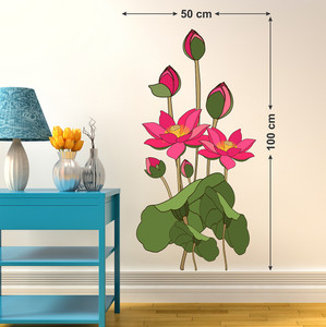 Tuffuk 50 cm Flower Bud | Wall Stickers | PVC Vinyl | Non-Reusable ...