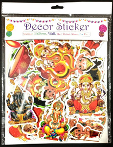 THE ICANS 8 cm LORD GANESHA/ VINAYAGA DECOR STICKER Removable Sticker ...