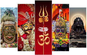 skgraphics 60 cm Five types of lord shiva wall sticker Self Adhesive ...