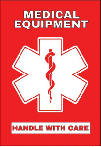 BlackDreams 7.6 cm Medical Equipment Luggage Labels Handle with Care ...