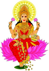 decor kraft 58 cm Laxmi Ji Wall Sticker Self Adhesive Sticker Price in ...