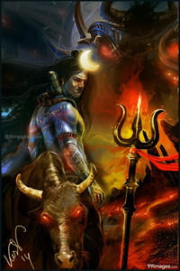 Online Collections 30.48 cm shiv ji Sticker Poster, God Shiva Poster ...