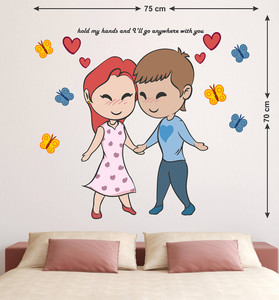 Tuffuk 75 cm Hold My Hands | Wall Stickers | PVC Vinyl | Non-Reusable ...