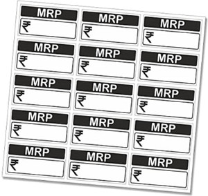 RAIMO 4 cm MRP STICKERS BLACK Self Adhesive Sticker Price in India ...
