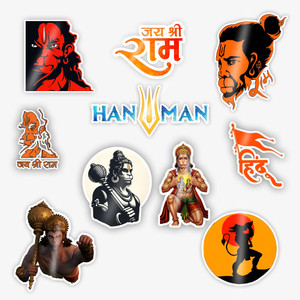 STICK STORE 2.8 inch Hanuman Stickers Pack | Bajrangbali Vinyl Decal ...