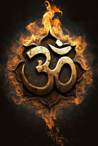 ShubhFly 47 cm Stylish Om Wall Sticker Hindu Symbol for Home Decor ...