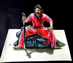 Online Collections 30.48 cm prabhas Stickers ||prabhas Posters For wall ...