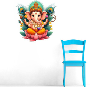 STICKER STUDIO 45 cm Ganpati Wall Sticker & Decal Self Adhesive Sticker ...
