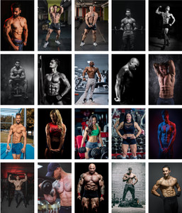 PRINTHUBS 45.72 cm Bodybuilder Motivational Poster For Gym Room Home ...