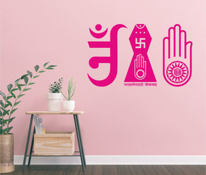 Mini Cards & Decor Items 120 cm Jain Symbols for temples Wall Sticker ...