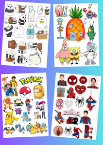 AS PRETTY AS THE PICTURE 9 inch CARTOON STICKERS FOR ALL WHO LOVES ...