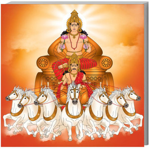 surmul 20 cm Surya dev With Seven Horses Sunboard Home Décor Wall Décor ...