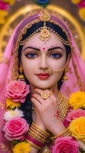 swaroopa 16.5 inch Radha rani A3 size non tearable sticker Self ...