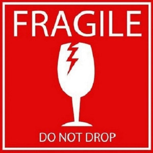 BlackDreams 5.08 cm Fragile do not Drop Big Attractive Logo Sticker ...