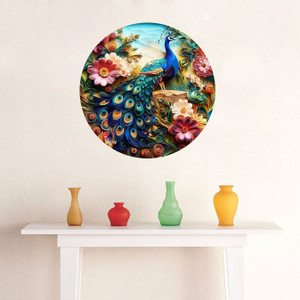 STICKER STUDIO 38 inch Religious Beautifull Peacock Self Adhesive ...