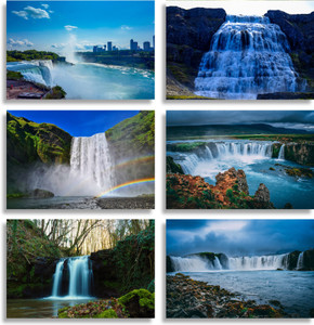 PRINTHUBS 12 cm Natural Waterfall Poster For Room Home office Wall ...