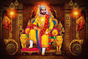 ShubhFly 47 cm Chhatrapati Shivaji Maharaj Wall Deewar Sticker Sambhaji ...