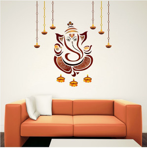 ArtsCafe 82 cm Shree Lord Ganeshaa Ganpati ji Wall Sticker (75*82 cm ...