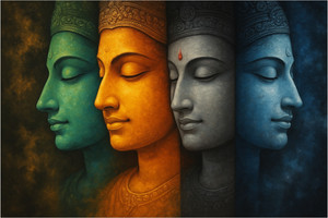 voorkoms 18 inch Lord Buddha Wall Sticker For Home, Office Poster 12x18 ...