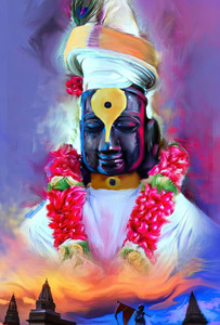 ShubhFly 47 cm Vitthal Wall Sticker Vitthal Rukmini Poster for Home ...