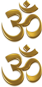 ShubhFly 14 cm Golden OM Sticker Hindu Symbol for Temple, Mandir, Wall ...