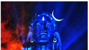 Online Collection 30.48 cm shiv ji Sticker Poster, God Shiva Poster ...