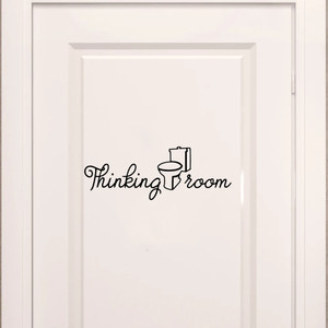 Xskin 15 cm Funny Thinking Room Toilet Door Self Adhesive Sticker Price ...