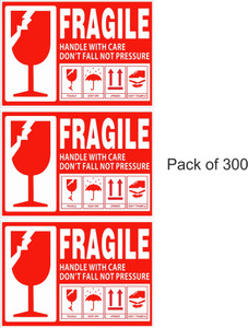 RGP Online 10 cm Fragile Stickers Self Adhesive Warning Labels for ...