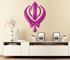 Vaishnav Traders 80 cm Sardar Khanda Sikh Symbol vinyl wallsticker for ...