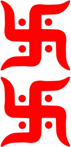 ShubhFly 13 cm Red Swastik Sticker for Door, Mandir and Wall Self ...