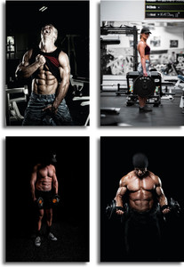 PRINTHUBS 30.48 cm Bodybuilder Motivational Poster For Room Gym Wall ...